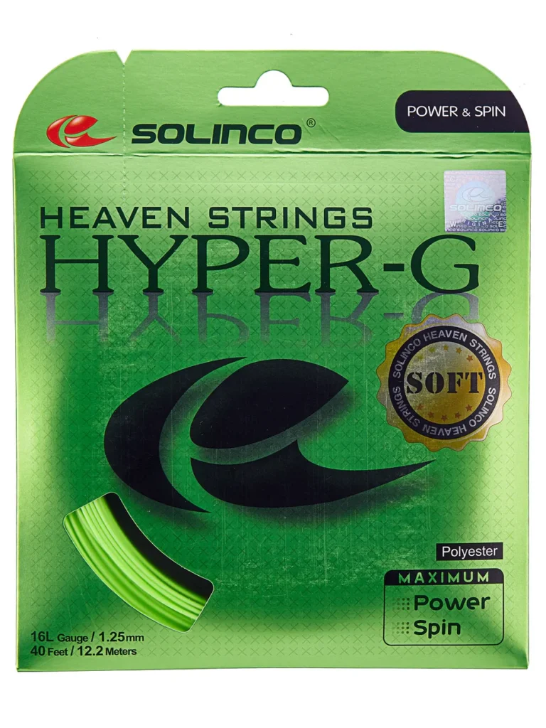 Solinco Hyper G Soft Green Tennis String Cut from reel- 16L Gauge (12m ...