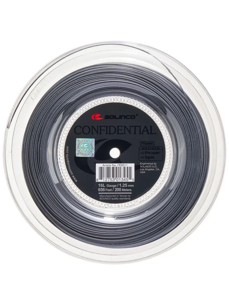 Solinco Confidential Tennis String Reel – 16L Gauge (200m, 1.25mm ...